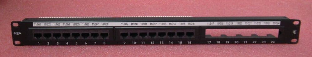 Excel 100-304 16 Port Cat6 RJ45 Punch Down Patch Panel 1U 19"