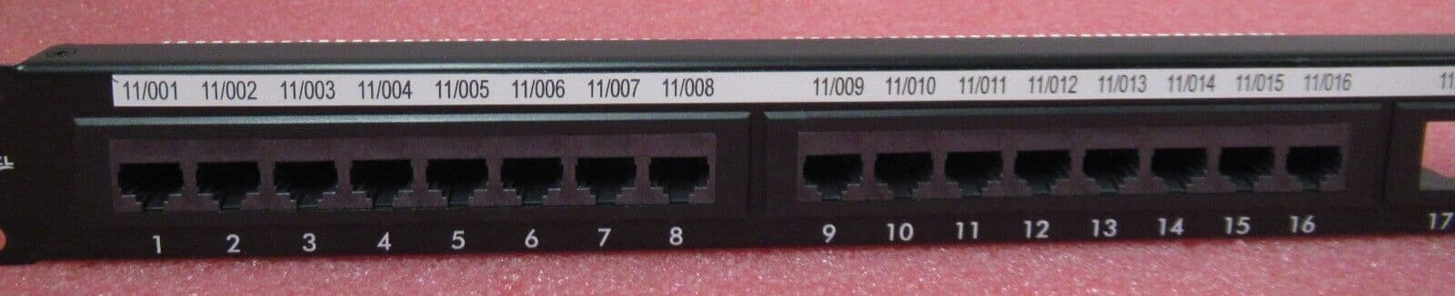Excel 100-304 16 Port Cat6 RJ45 Punch Down Patch Panel 1U 19"