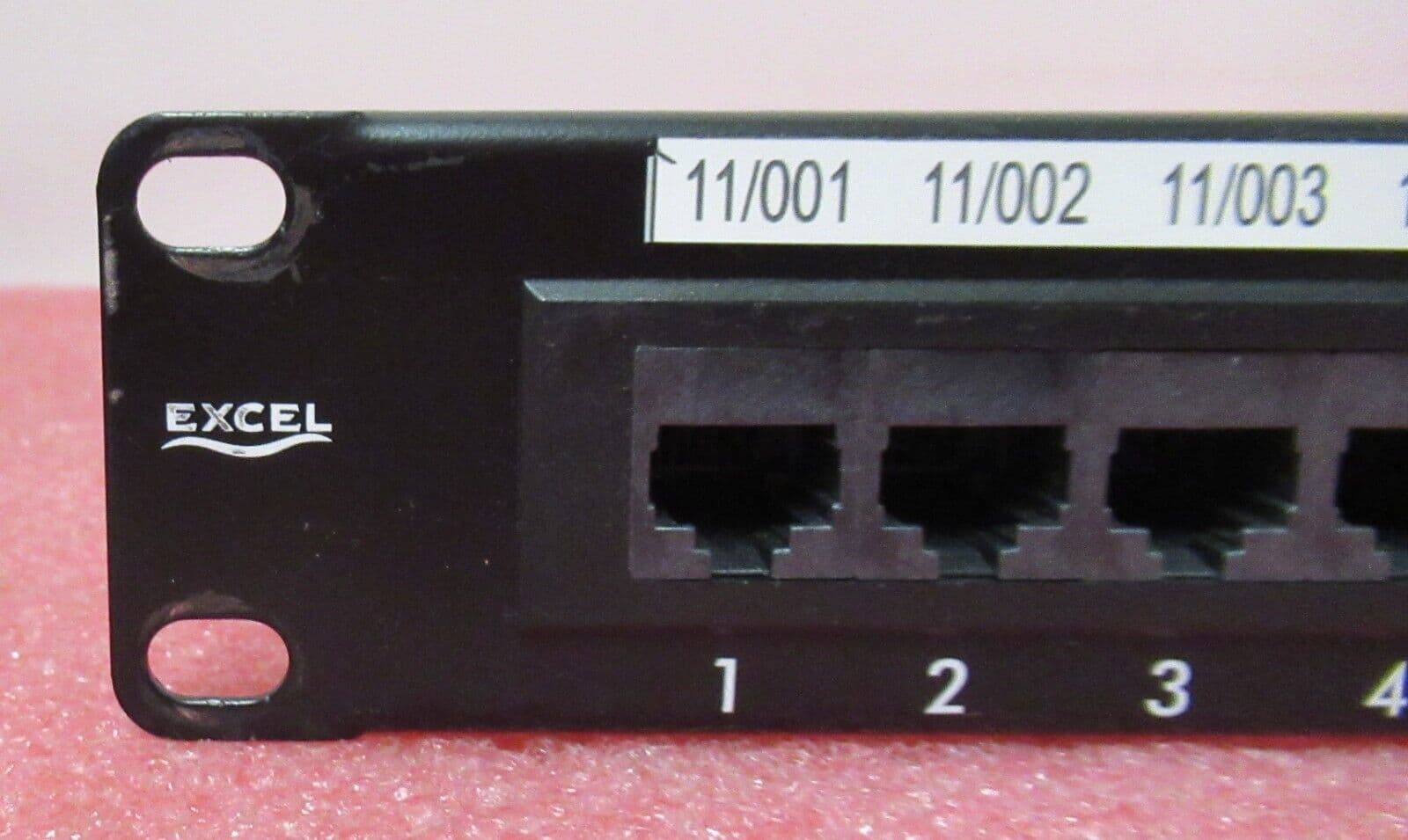 Excel 100-304 16 Port Cat6 RJ45 Punch Down Patch Panel 1U 19"