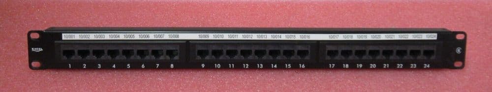 Excel 100-304 24 Port Cat6 RJ45 Punch Down Patch Panel 1U 19"
