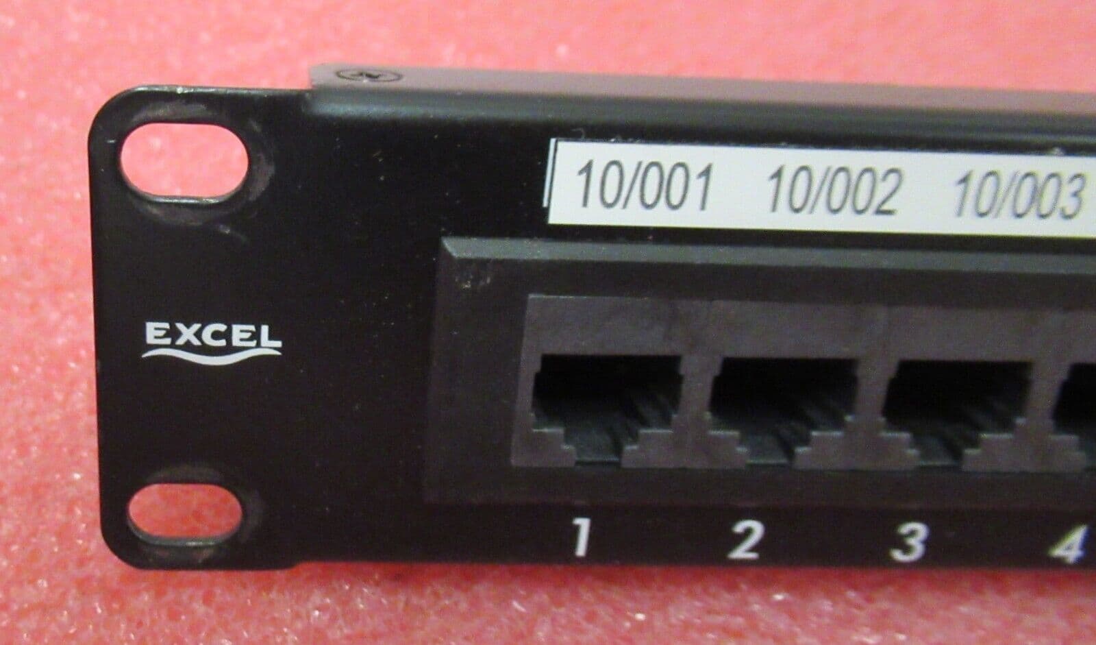 Excel 100-304 24 Port Cat6 RJ45 Punch Down Patch Panel 1U 19"