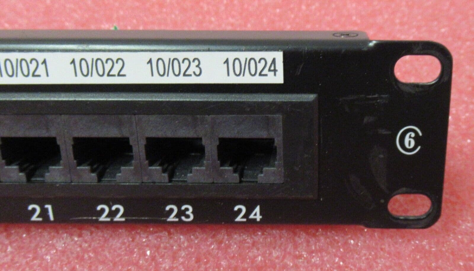 Excel 100-304 24 Port Cat6 RJ45 Punch Down Patch Panel 1U 19"
