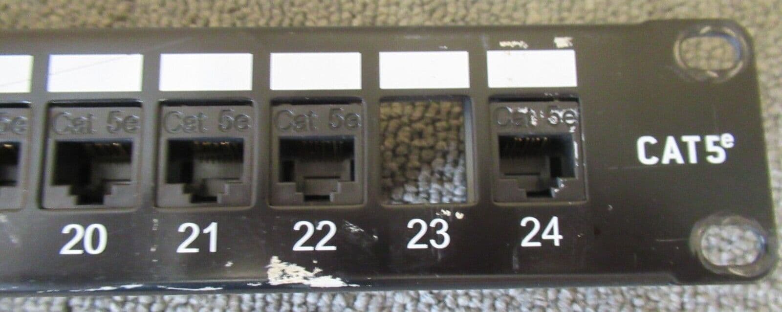 Excel 100-309 Cat5e 1U 23 Loaded Port Unscreened Through Coupler Patch Panel
