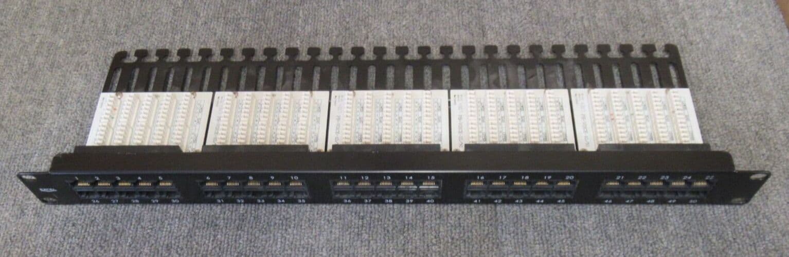 Excel 100-464 Voice 50 Port 3-Pair Category 3 Ethernet RJ45 Patch Panel ...