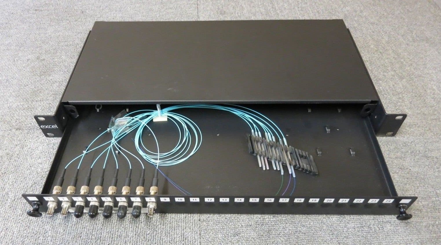 Excel 200-378 24 Way Mulitmode Fiber Optic Panel With 8 x ST Adapter