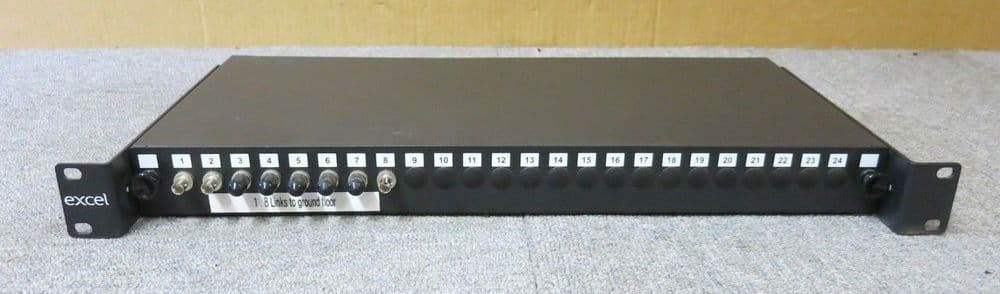 Excel 200-378 24 Way Mulitmode Fiber Optic Panel With 8 x ST Adapter