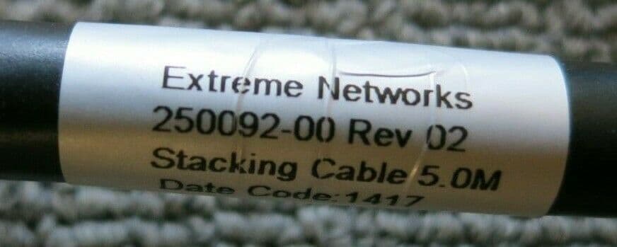 Extreme Network 250092-00 16105 5M Summit Stacking Cable CX4