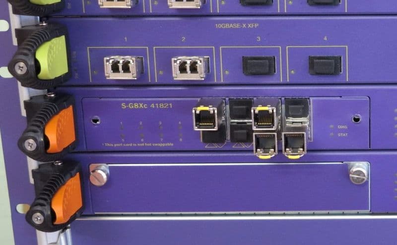Extreme Networks Black Diamond 8810 1x S-G8Xc Modules 2x MSM-48c 2x 10G4Xc