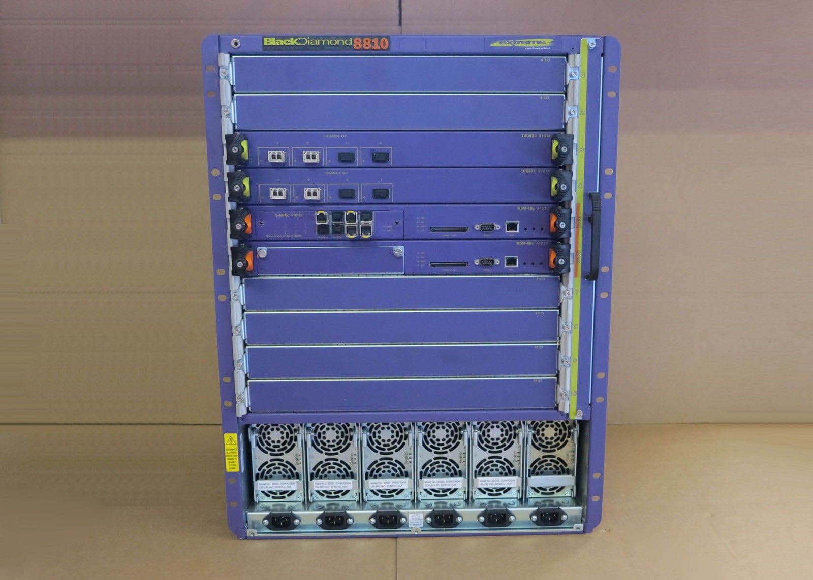 Extreme Networks Black Diamond 8810 2x 10G4Xc 2x MSM-48c 1x S-G8Xc Modules