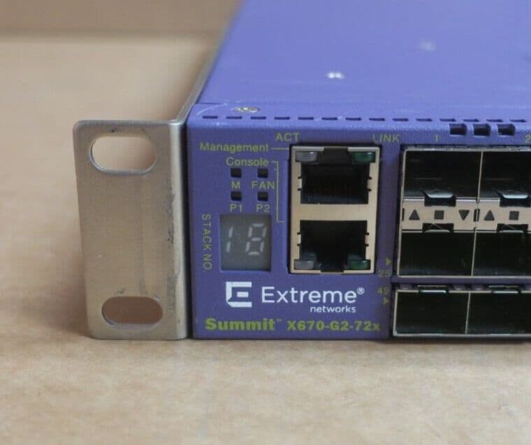 Extreme Networks Summit X670-G2-72X 72-Port 1/10Gb SFP 1U Network ...