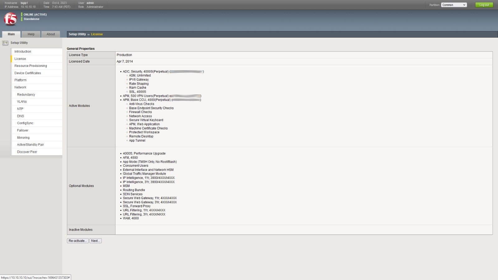 F5 Networks Big-IP 4000s Enterprise Application Delivery Controller ADC ...