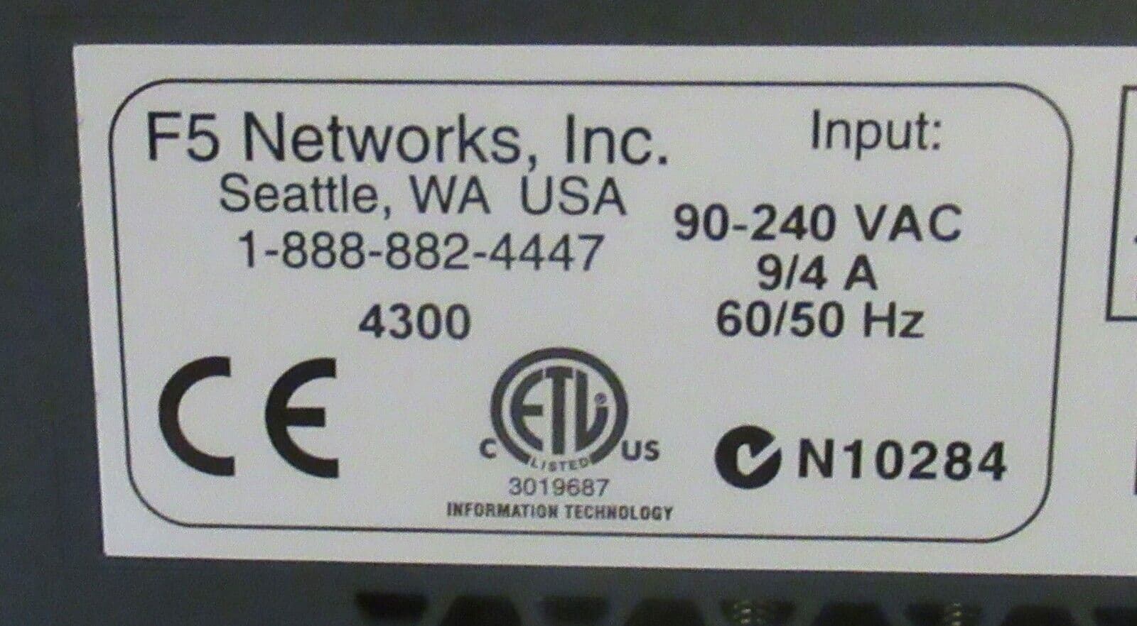 F5 Networks Big-IP 4300 Secure Access Manager VPN Controller 2U Rackmount