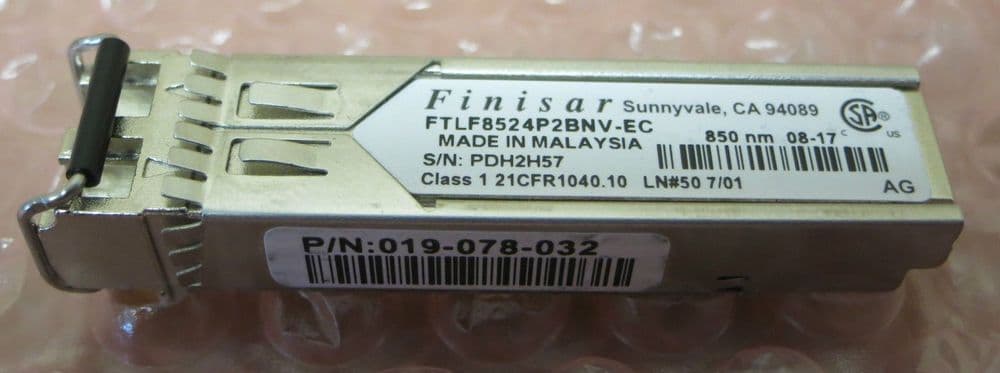 Finisar Fibre Optic 4Gb/s 850nm SFP Transceiver Module GBIC ...