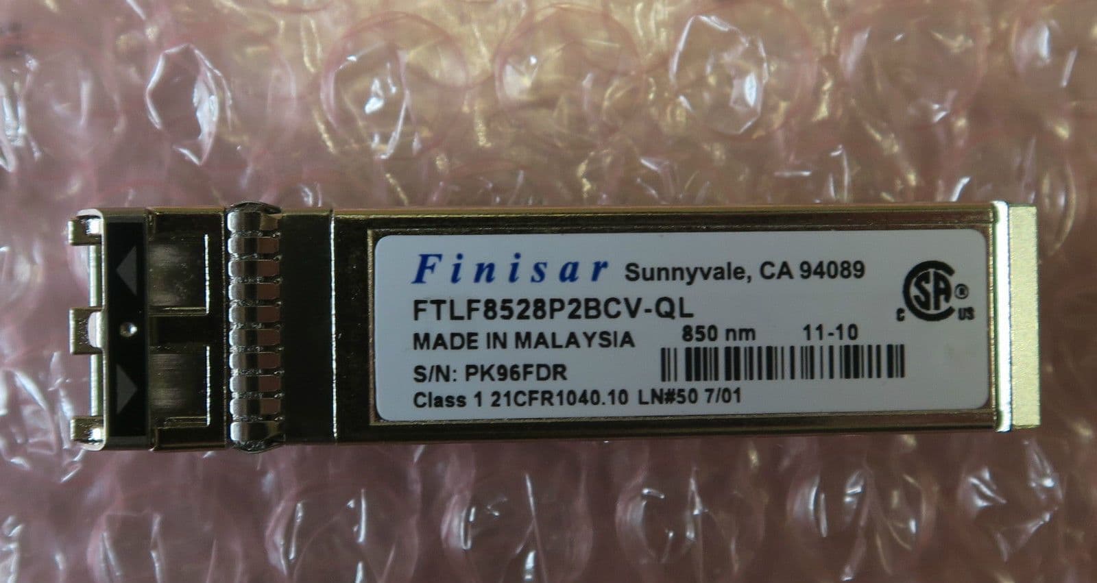 Finisar FTLF8528P2BCV-QL - 8Gb/s SWL FC SFP Hot-Pluggable For Qlogic Card
