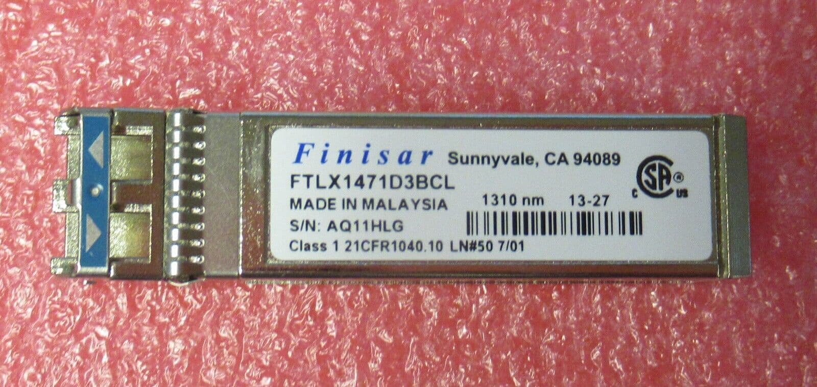 Finisar FTLX1471D3BCL 1310nm 10km 10GBase Fibre Channel SFP Transceiver ...