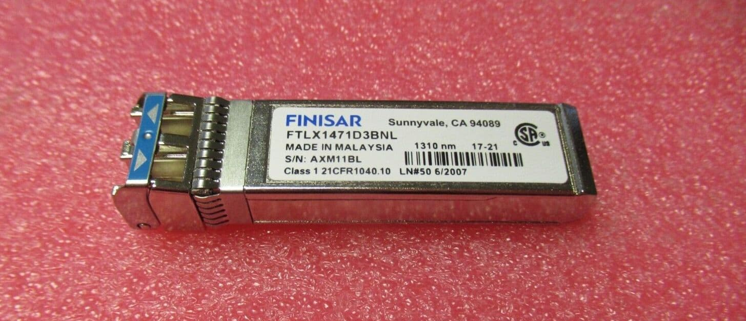 Finisar FTLX1471D3BNL 1310nm 10km 10GBase Fibre Channel SFP Transceiver ...