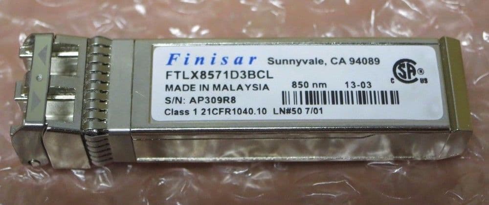 Finisar FTLX8571D3BCL SFP Transceiver Module 10Gb 10GBASE-SR/SW LC ...