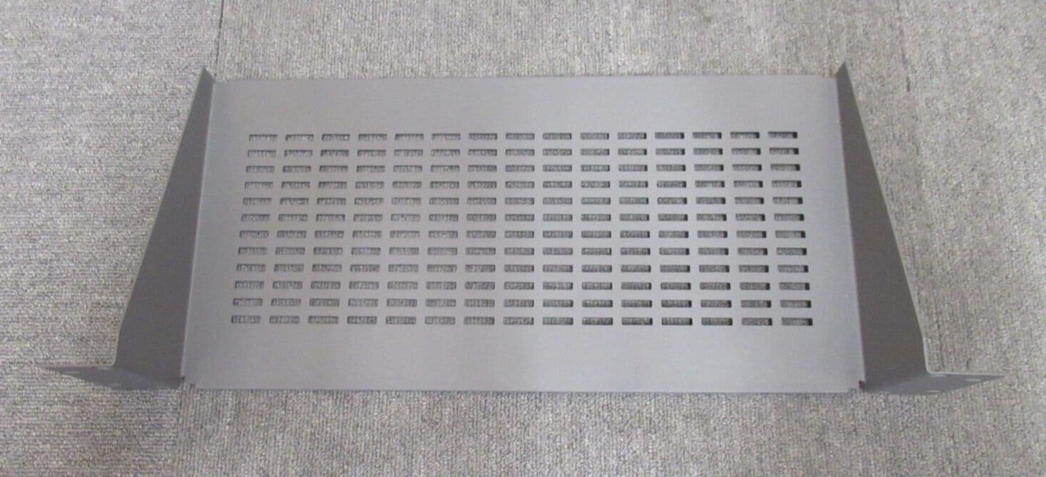 Fixed Vented Cantilever Data Cabinet Shelf 2U 19" Grey 220mm Deep