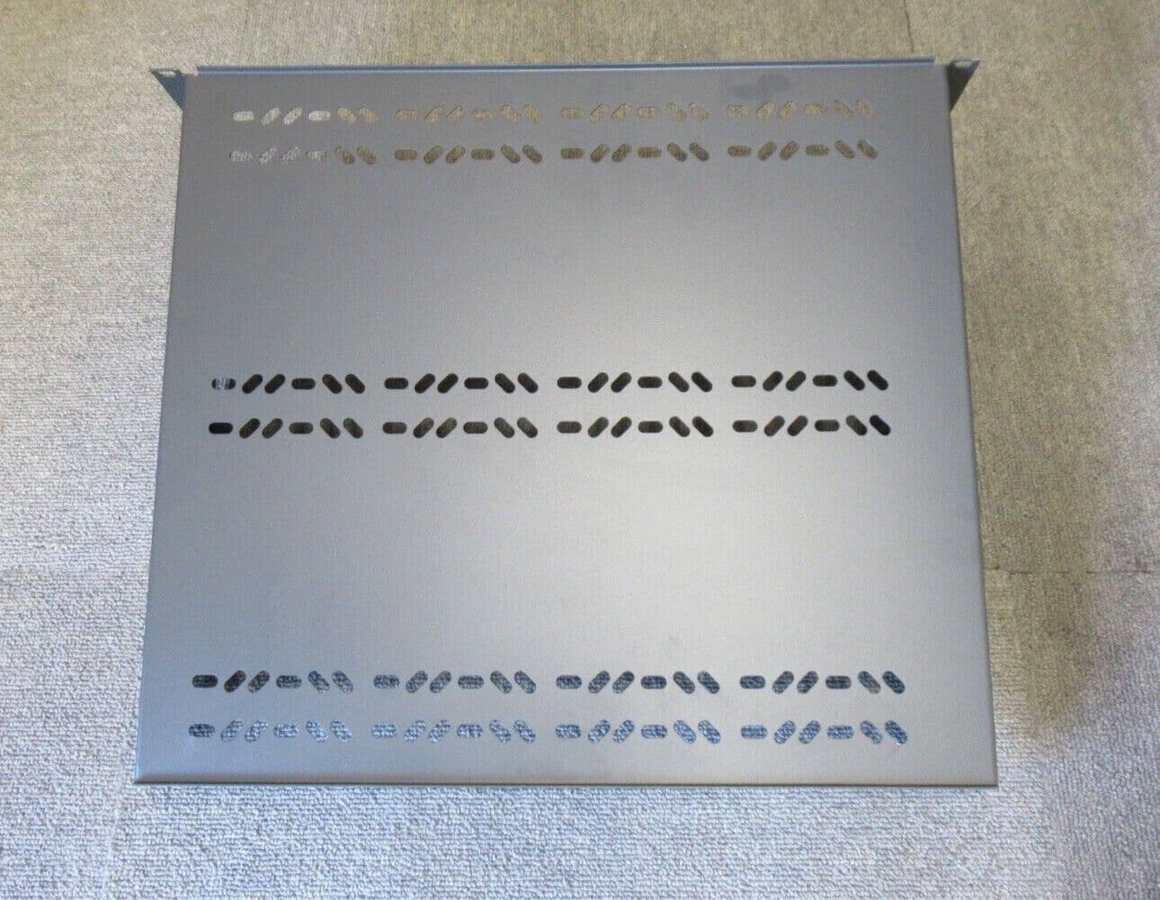 Fixed Vented Cantilever Data Cabinet Shelf 2U 19" Grey 400mm Deep