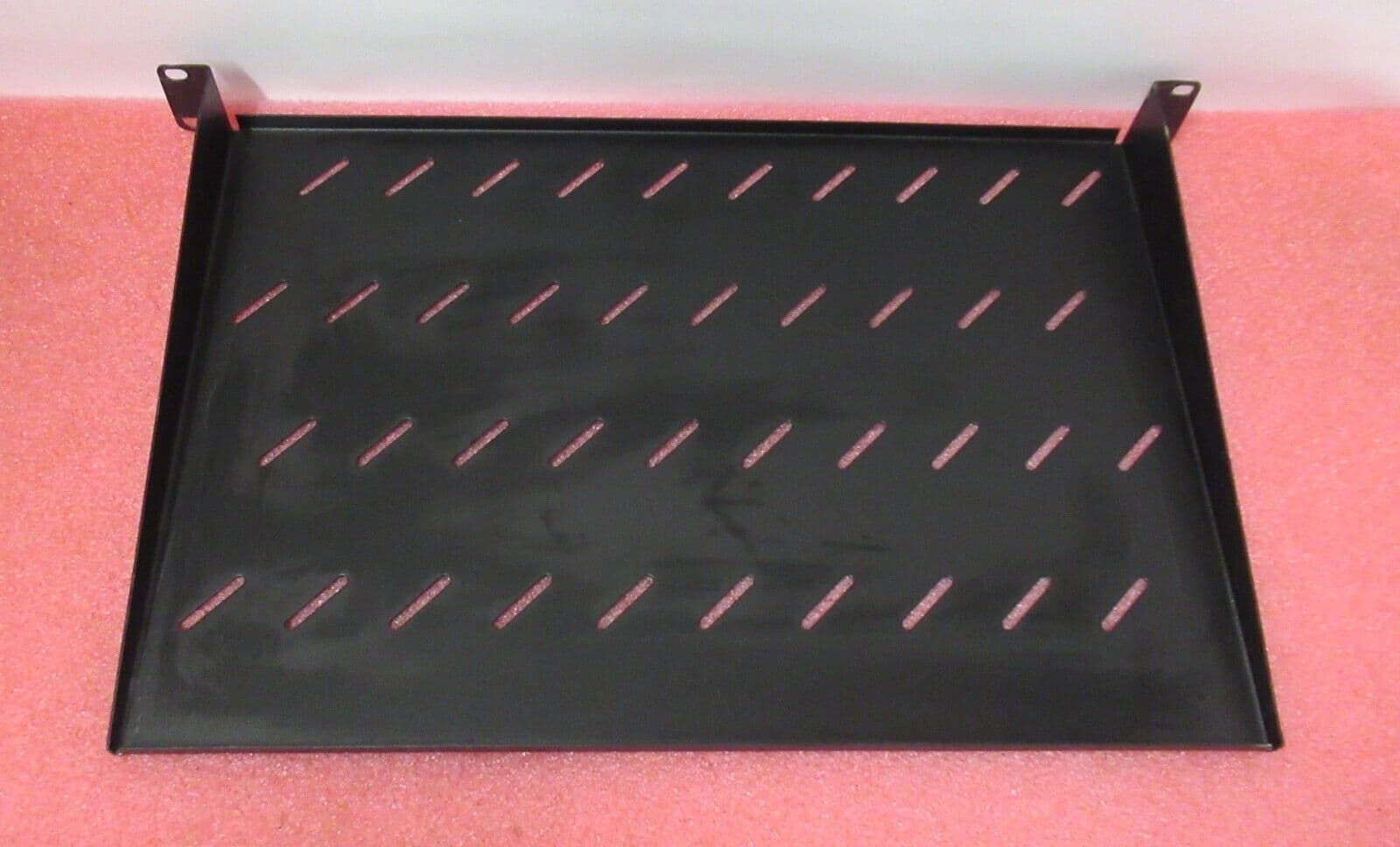 Fixed Vented Cantilever Rackmount Data Cabinet Shelf 1U 19" Black 300mm ...