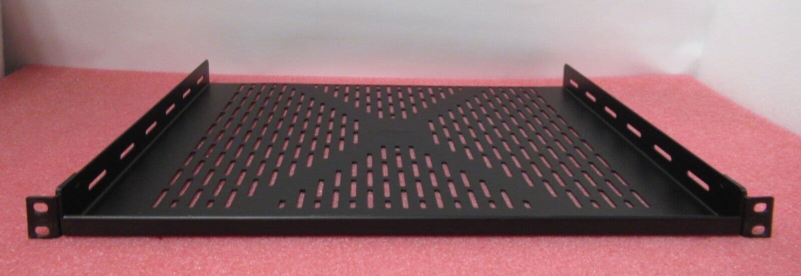 Fixed Vented Cantilever Rackmount Data Cabinet Shelf 1U 19" Black 380mm ...