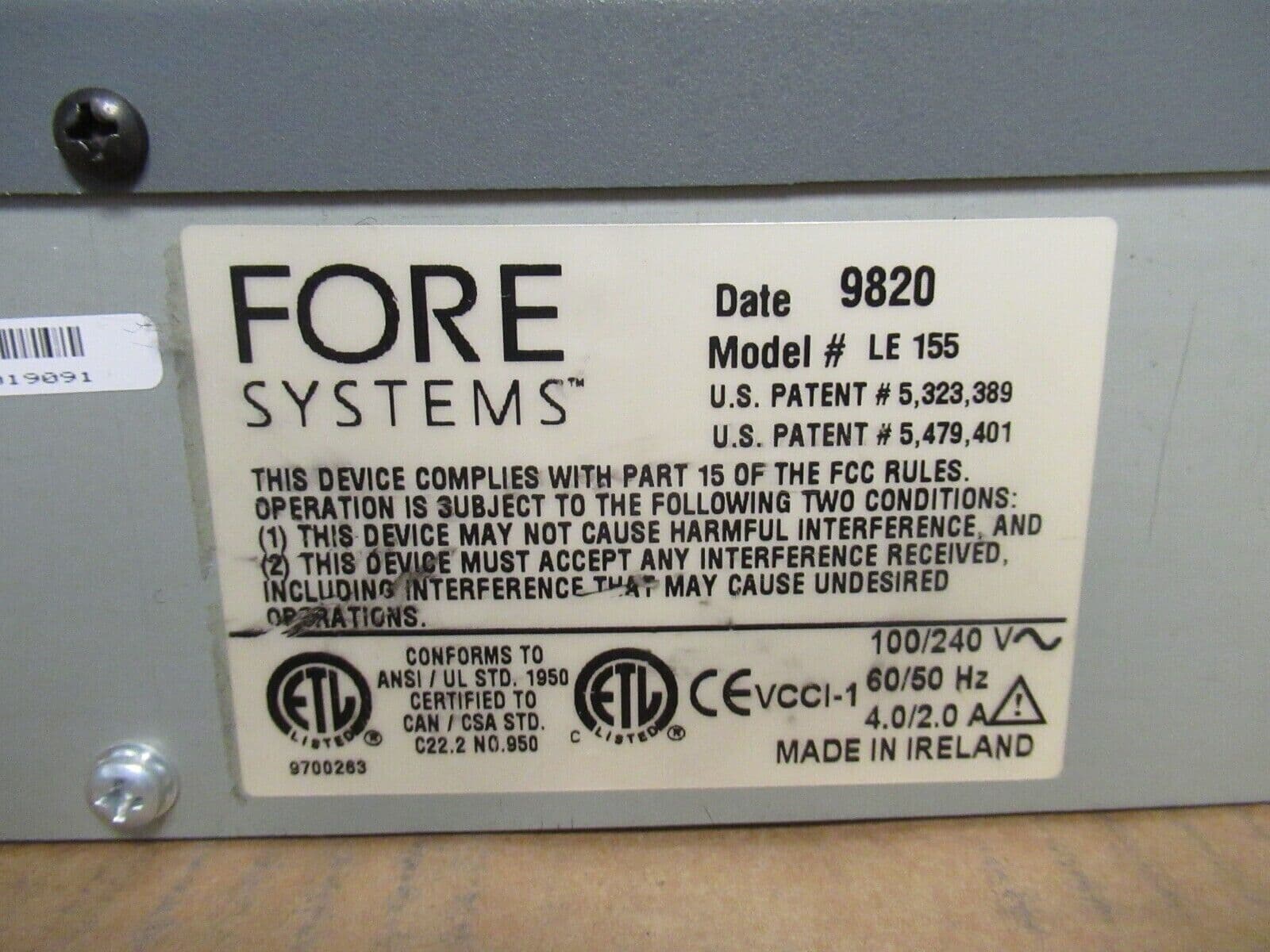 Fore Systems ForeRunnerLE 155 Single-Slot ATM Workgroup Switch - LE 155