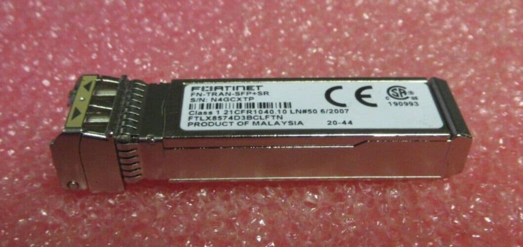Fortinet FN-TRAN-SFP SR 10Gb 850nm 300m Fiber Channel SR SFP Optical ...