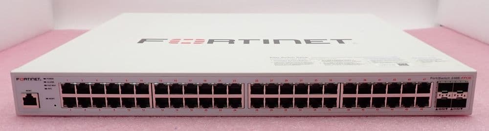 Fortinet FortiSwitch 248E-FPOE 48x 1G PoE RJ45 4x 1G SFP Switch FS-248E ...