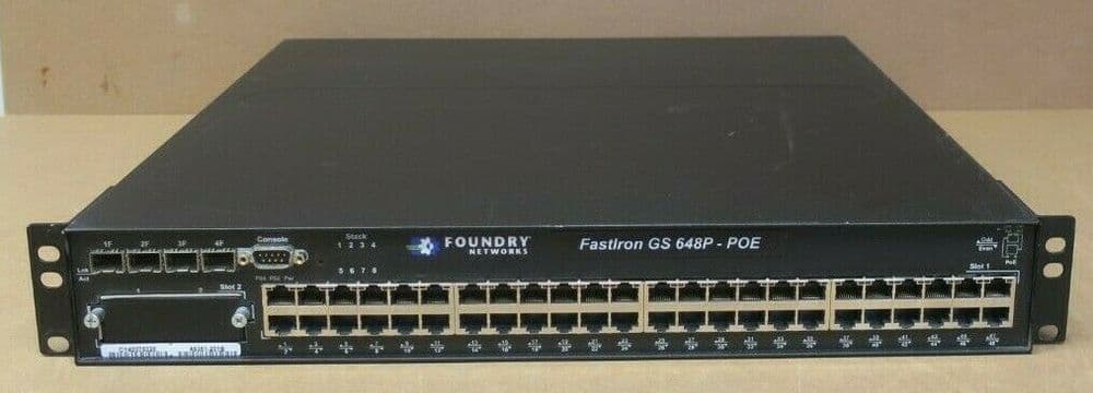 Foundry FastIron GS 648P-PoE 48x Gigabit Ethernet 4x 1Gb SFP Port ...