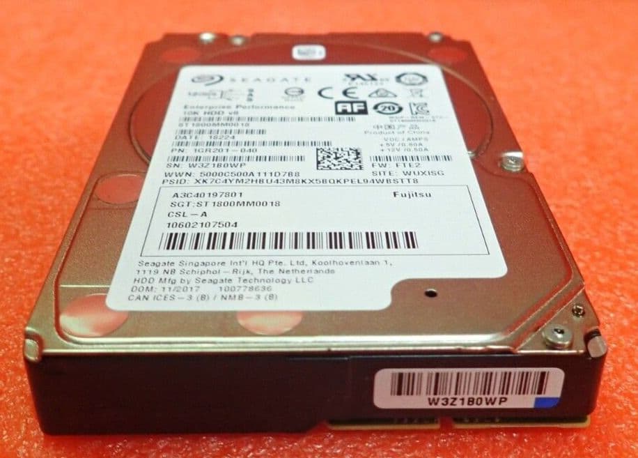 Fujitsu 1 8TB 10K SAS 12G 512e 2 5" Hot-Plug HDD Hard Drive S26361 ...