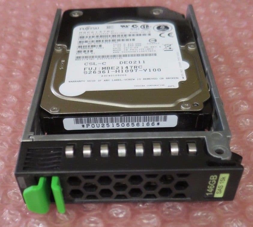 Fujitsu 146GB 15K SAS 6G 2 5" SFF HDD MBE2147RC A3C40109266 S26361-H1097-V100