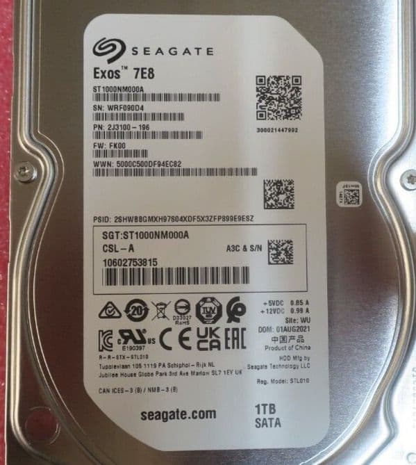 Fujitsu 1TB 7 2K SATA 6G 512n 3 5" LFF Hot-Plug Hard Drive HDD PY-BH1T7B9