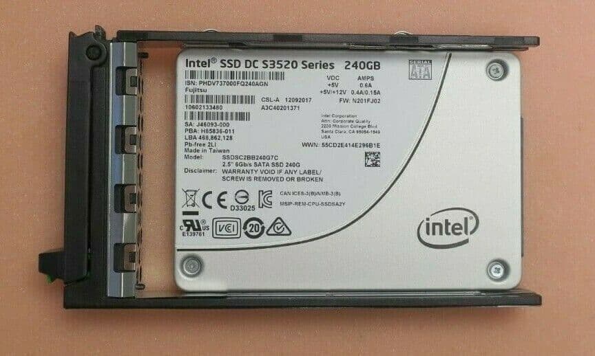 Fujitsu 240GB 2 5" 6G SATA Read Intensive SSD S26361-F5632-L240 A3C40201371