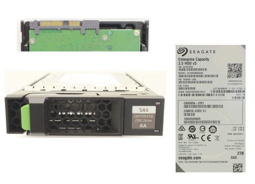 Fujitsu 2TB 7 2K SAS 12G 3 5" Hard Drive HDD CA07339-E192 Eternus DX80 ...