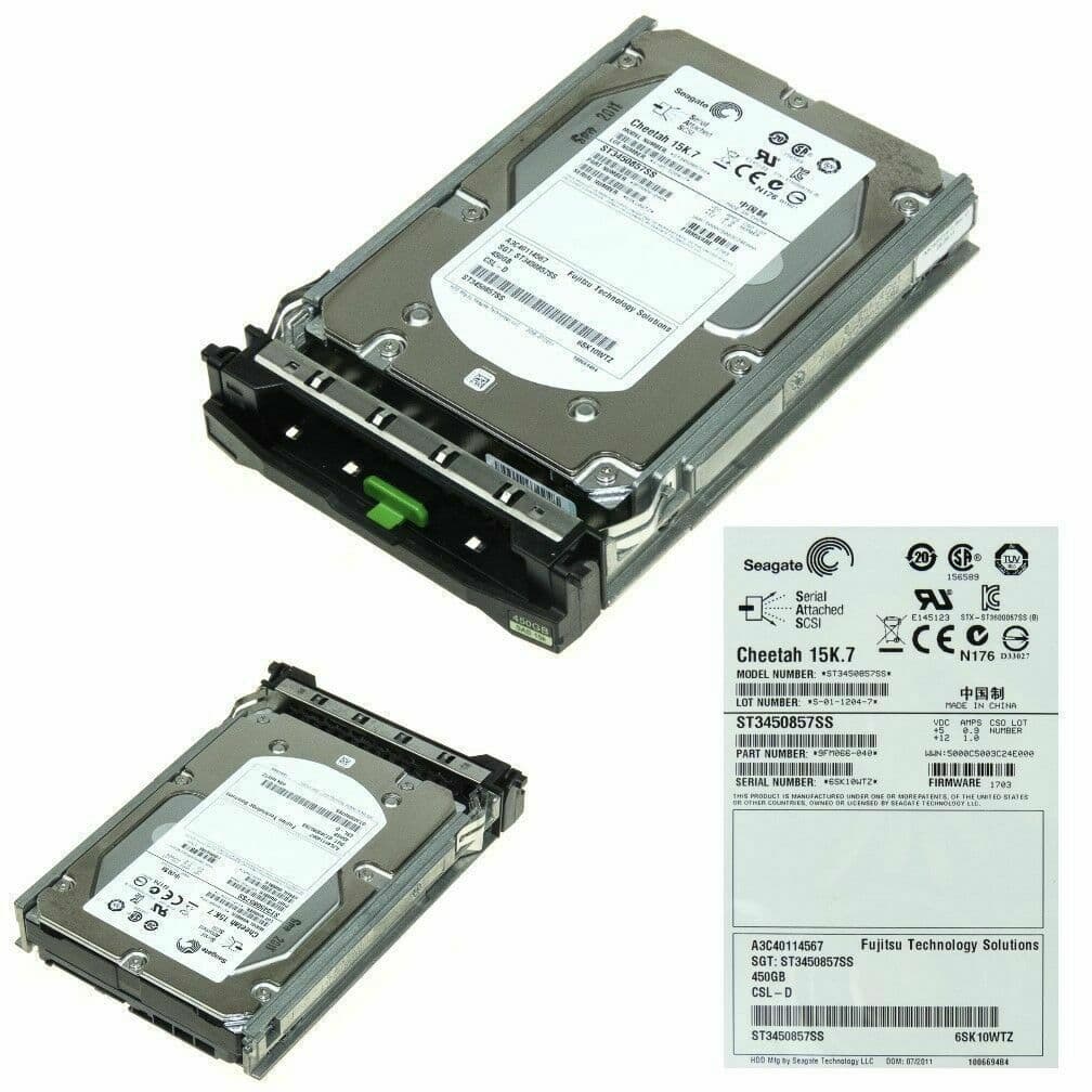 Fujitsu 450GB 15K SAS 3 5" 6Gb/s Hot-Plug Hard Drive HDD A3C40114567 ...