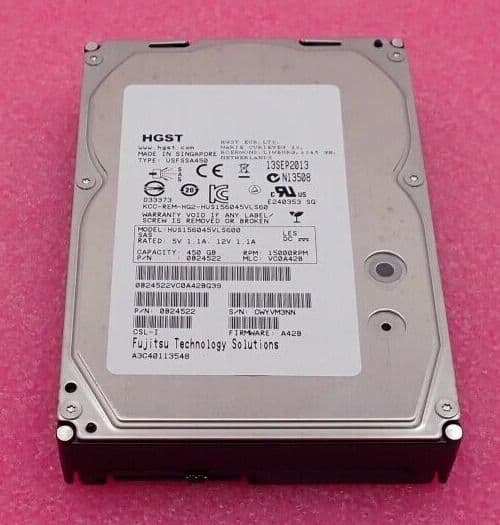Fujitsu 450GB 15K SAS 6Gb/s 3 5" Hard Drive HDD HUS156045VLS600 A3C40113548