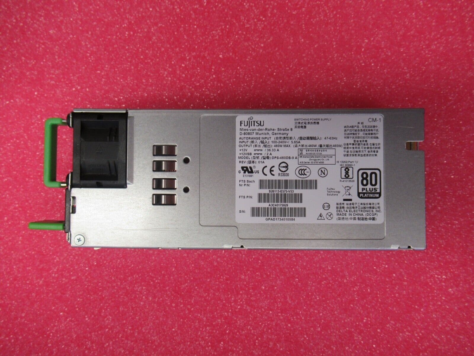 Fujitsu 450W PSU For Primergy RX2520 M5 S26113-E575-V53 - A3C40175929