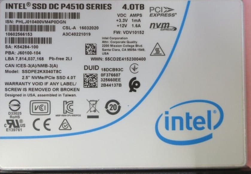 Fujitsu 4TB 2 5" PCIe NVMe U 2 Read Intensive Hot-Plug SSD S26361-F5738 ...