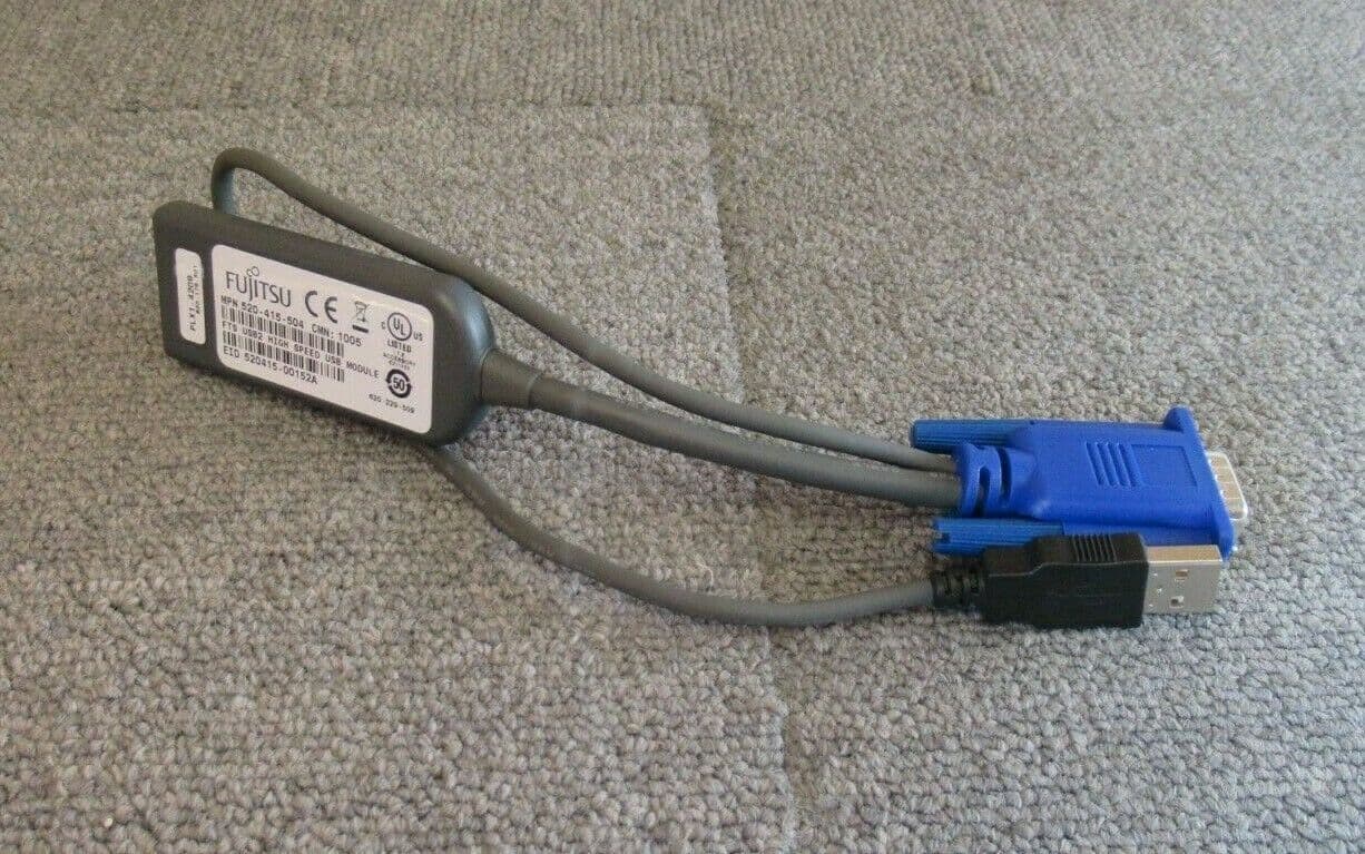 Fujitsu 520-415-504 KVM S2-Adapter USB VGA Interface Adapter RJ45