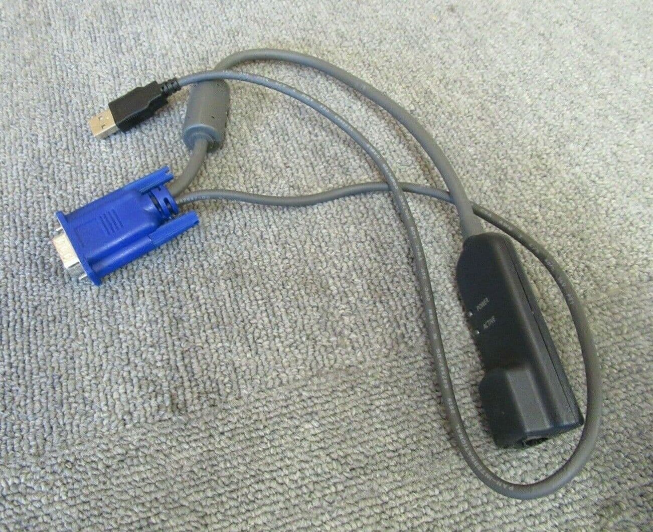 Fujitsu 520-917-501 A3C40173227 KVM Cable S2 S4 RJ45 VGA USB Adapter