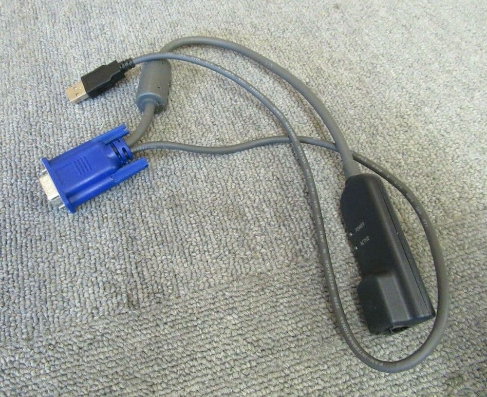 Fujitsu 520-917-501 A3C40173227 KVM Cable S2 S4 RJ45 VGA USB Adapter