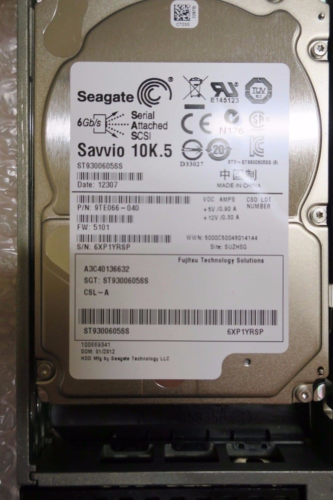 Fujitsu A3C40136632 - 2 5" 300GB 10K SAS Hard Drive HDD in Caddy ...