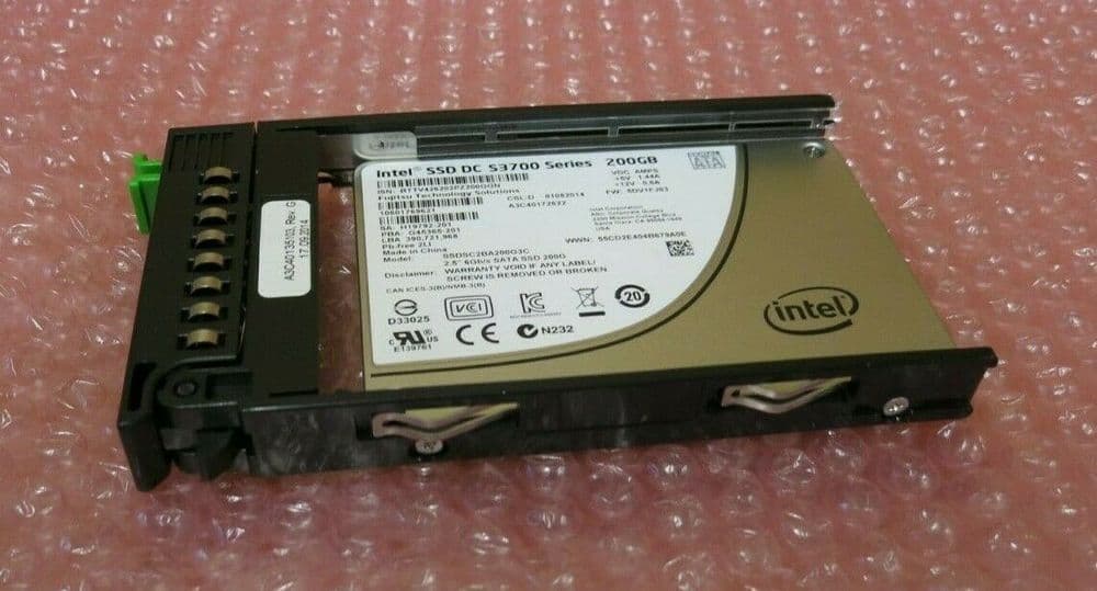 Fujitsu A3C40172822 SSDSC2BA200G3C 2 5" 200GB 6G SATA SSD Solid State Drive