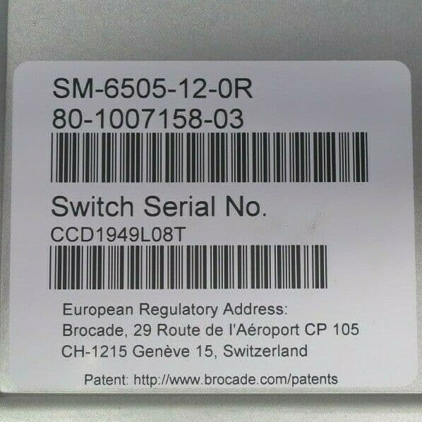 Fujitsu Brocade 6505 16Gb 24-Port 12-Active SFP FC SAN Switch SM-6505-12-0R