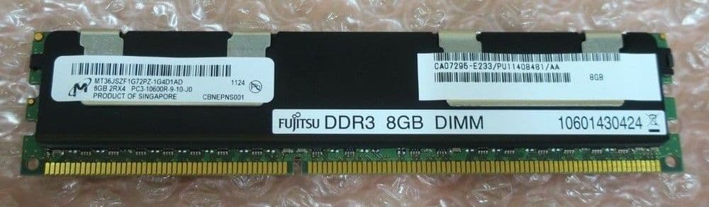 Fujitsu CA07295-E233 Micron MT36JSZF1G72PZ-1G4D1AD 8GB 2Rx4 DDR3 PC3 ...