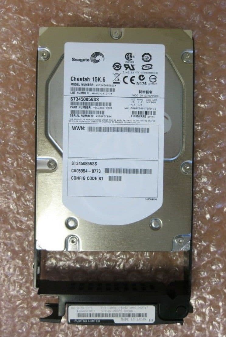 Fujitsu CA6910-E462 450GB 15K 6 3 5 HDD Hard Drive Disc BF0A ST3450856SS