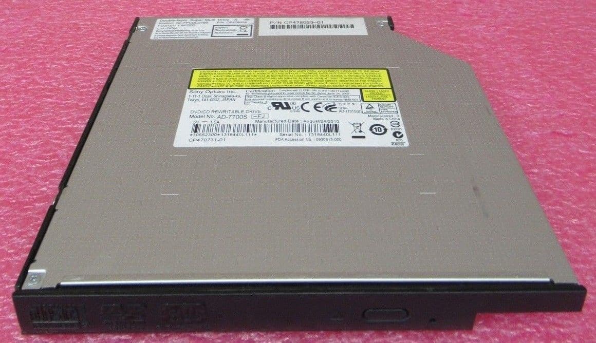 Fujitsu CP478029-01 DVD CD RW Optical Disk Drive Black SATA AD-77005
