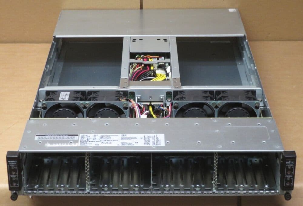 Fujitsu CX400 S2 24-Bay 2 5& x22; SAS 4 Node Server Dual PSU - Chassis Only
