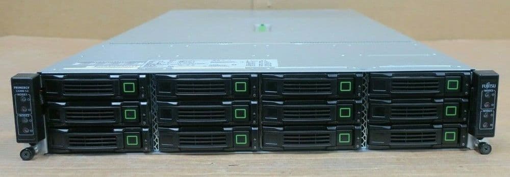 Fujitsu CX400 S2 4-Node Server Chassis 2x CX250 S2 Node Servers CTO 2x ...