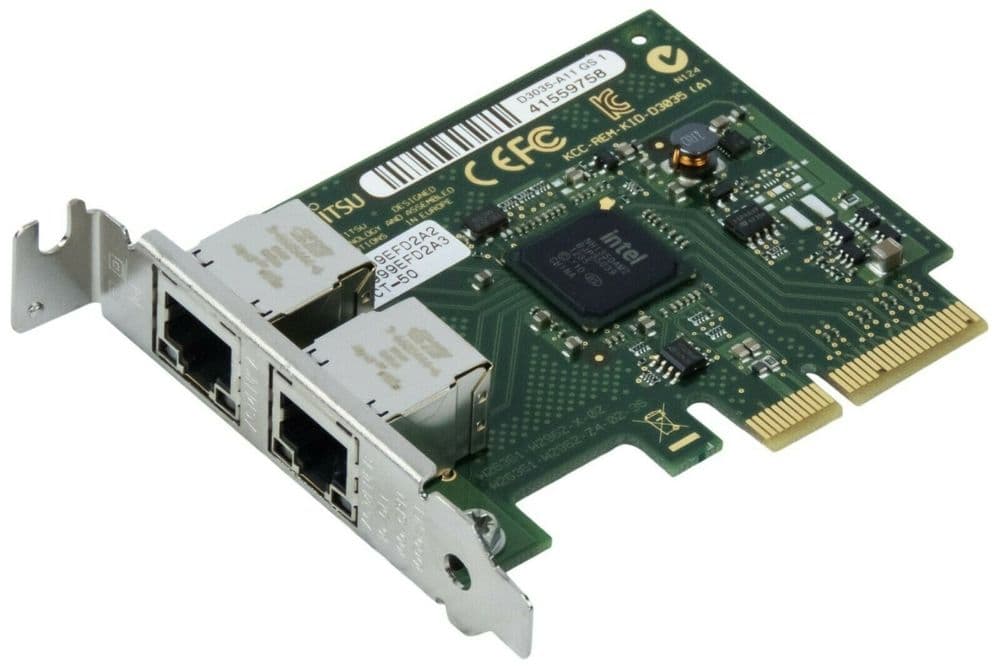 Fujitsu D3035-A11 GS1 1GB Ethernet Network Interface Card PCI-E x4 NIC ...
